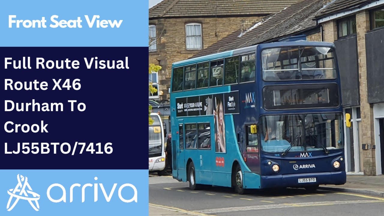 Full Route Visual | Arriva North East Route X46 - Durham To Crook ...