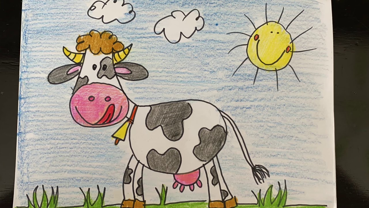 Dibujando una vaca / drawing a cow - YouTube