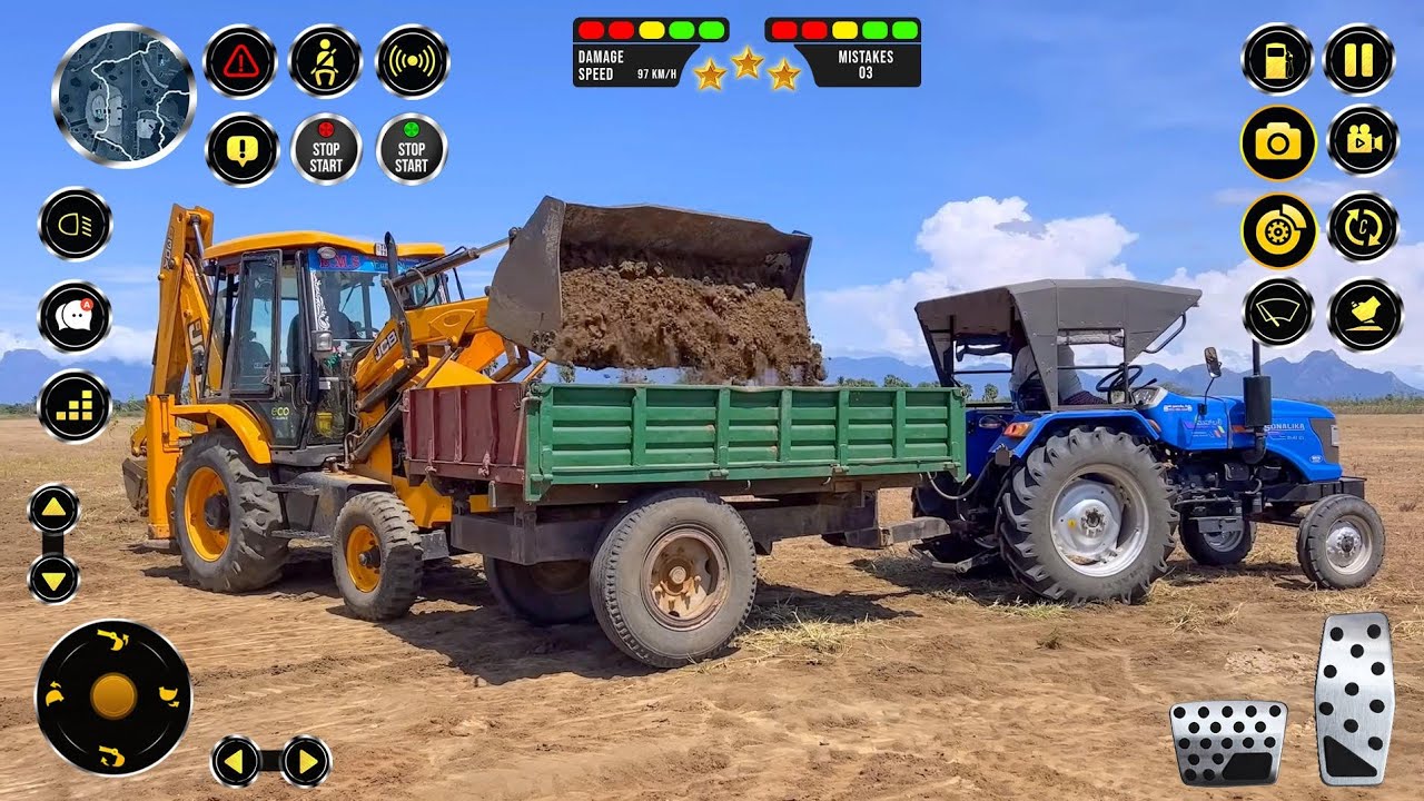Jcb excavator construction sim | jcb game | jcb wala game | jcb truck ...