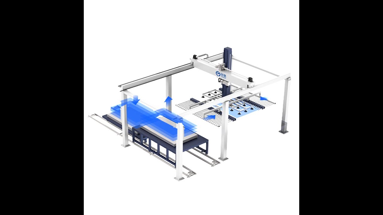 gantry robot suitable for batch plate processing - YouTube
