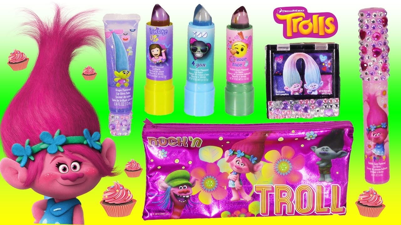 Dreamworks TROLLS Movie, Poppy Glam Total Beauty Set! Lip Gloss, Nail ...