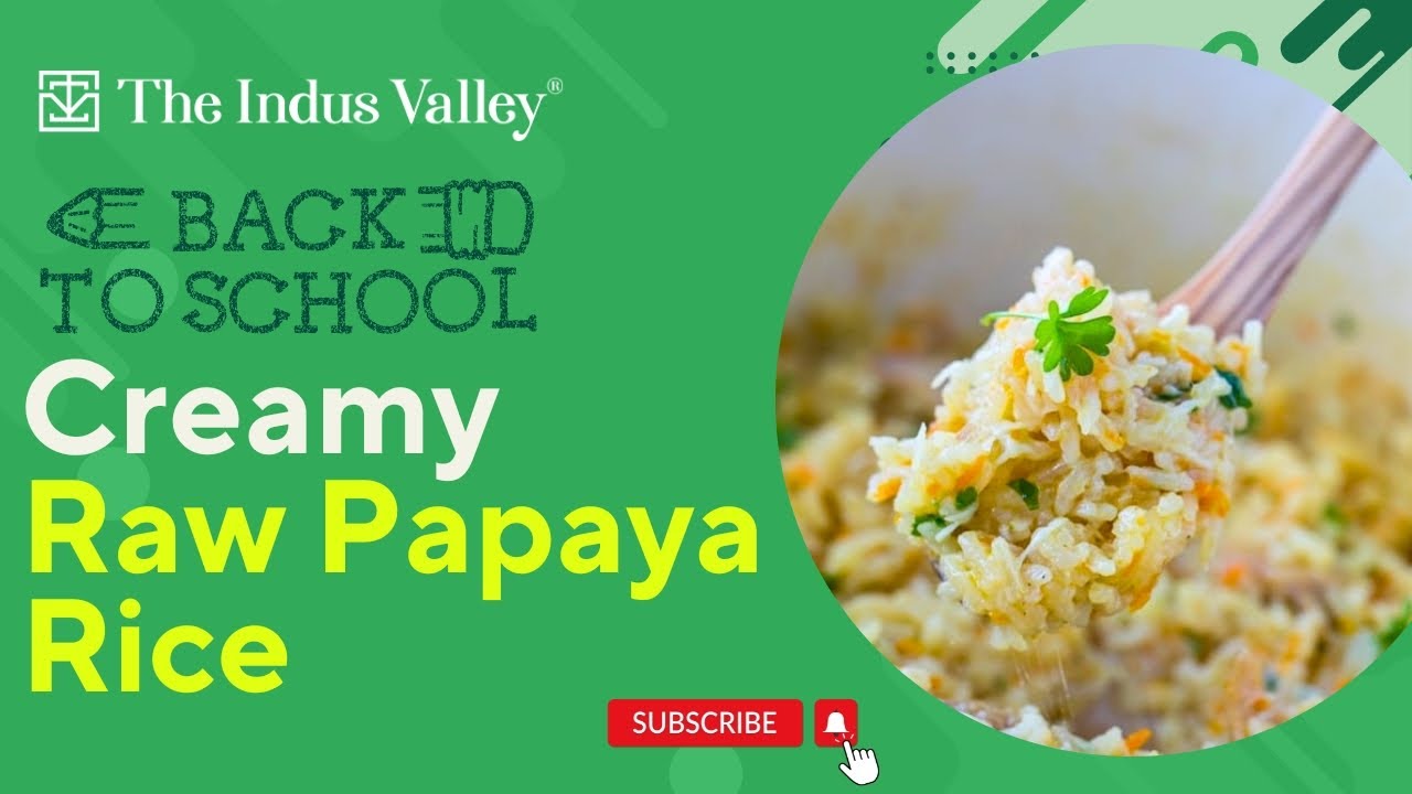 Creamy Raw Papaya Rice | Papaya Rice Recipe | Quick Lunch Box Recipe ...