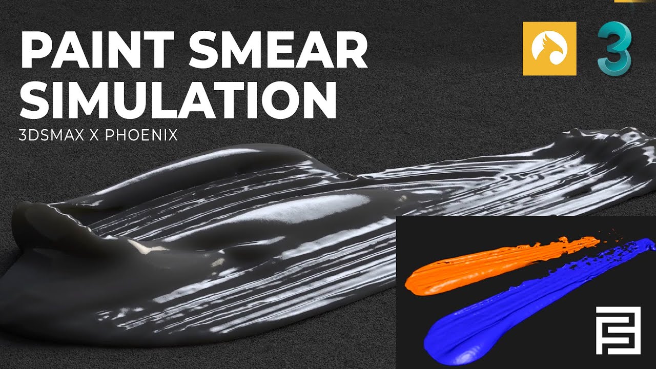 Paint smear simulation | 3dsmax x Phoenix Tutorial - YouTube