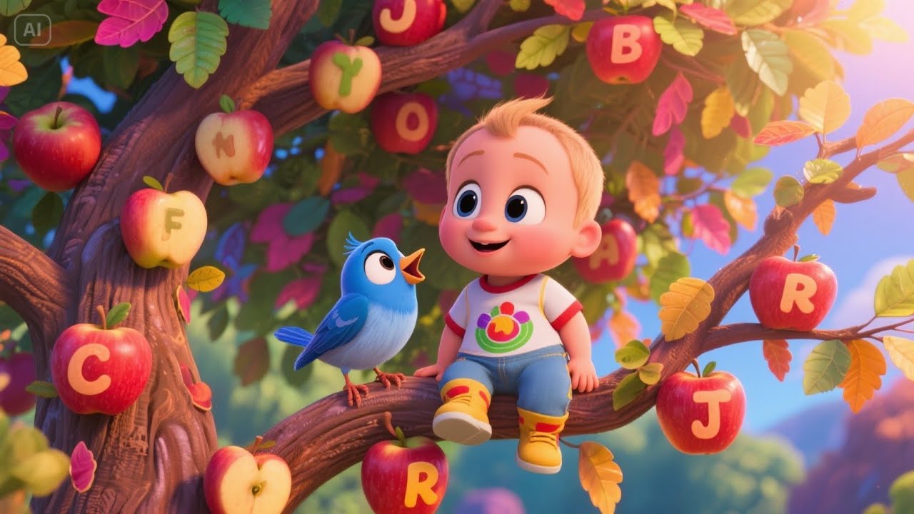 🍎 Alphabet Apples with Baby Finn | ABC Fun for Kids | MomoMello ...