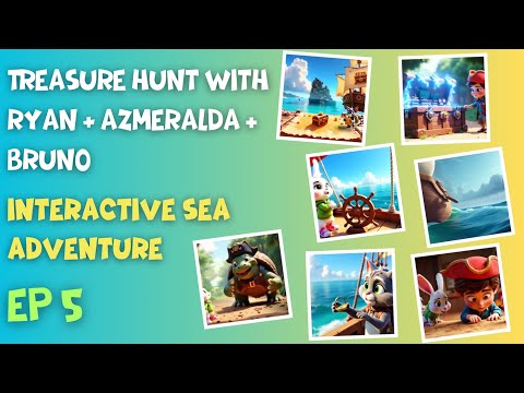 Azmeralda & Ryan's Secret Treasure! Interactive Sea Adventure with Bruno| Ep5