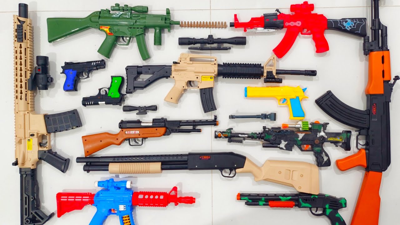 Collecting 7 Sniper Rifles and AK47 Assault Rifles Shotgun Machine gun ...