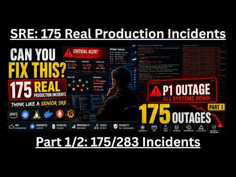 SRE (Part 1/2): 175 REAL Production Incidents Every SRE Must Know | DevOps, Kubernetes, AWS & CI/CD!
