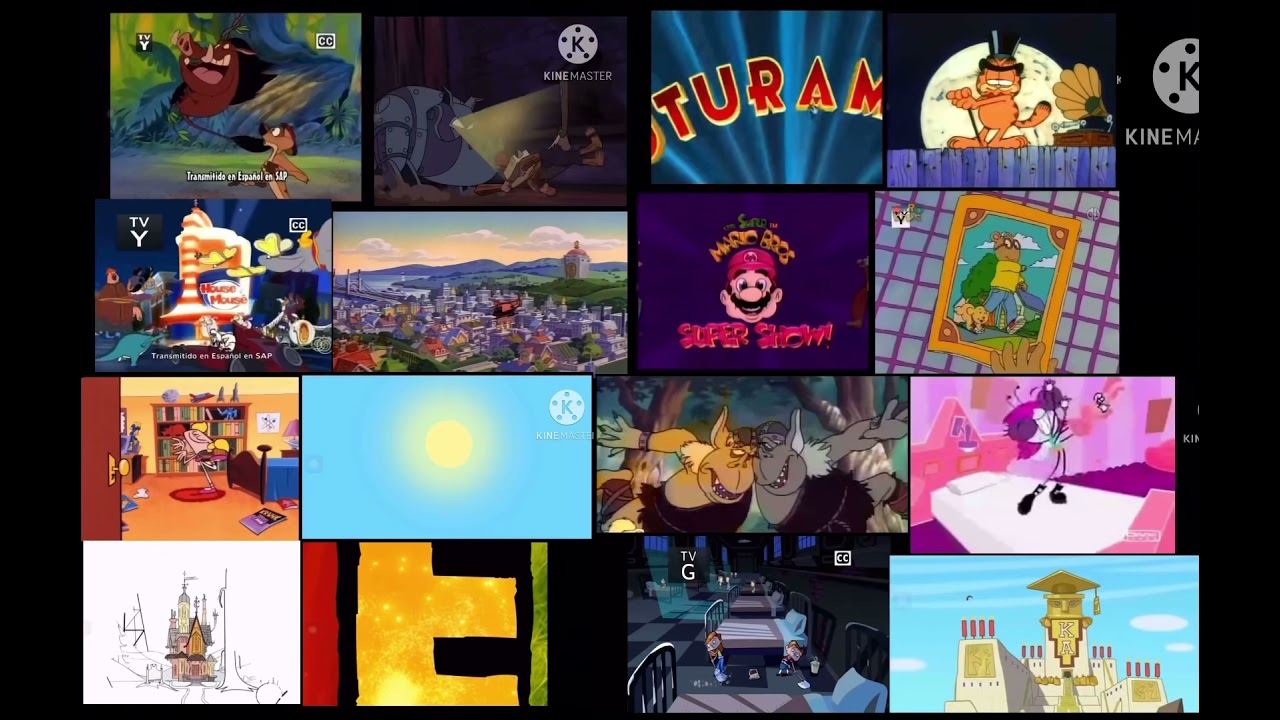 16 cartoon intros played at once (3) - YouTube
