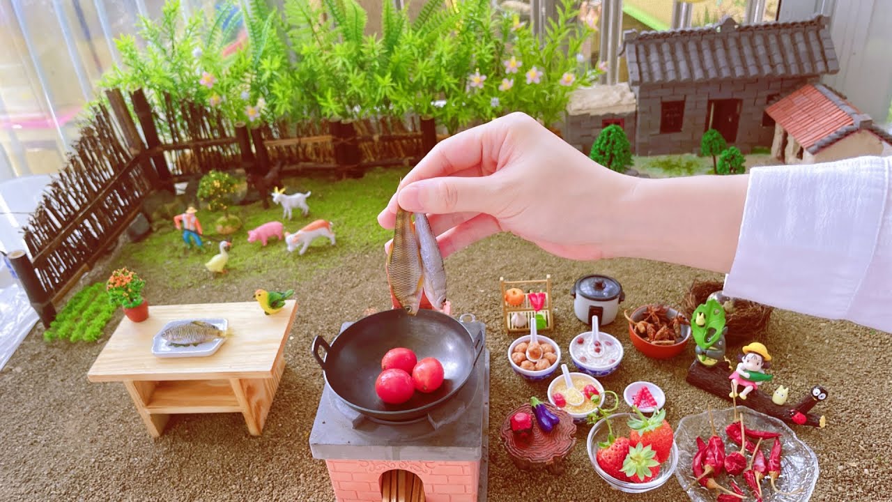 enjoy beautiful nature with rural life full | miniature cooking | mini ...