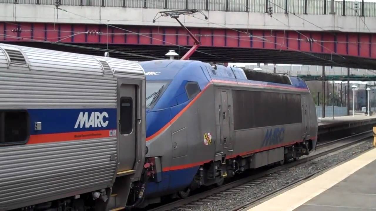 MARC Train GP40WH-2, AEM-7AC & HHP-8 - YouTube
