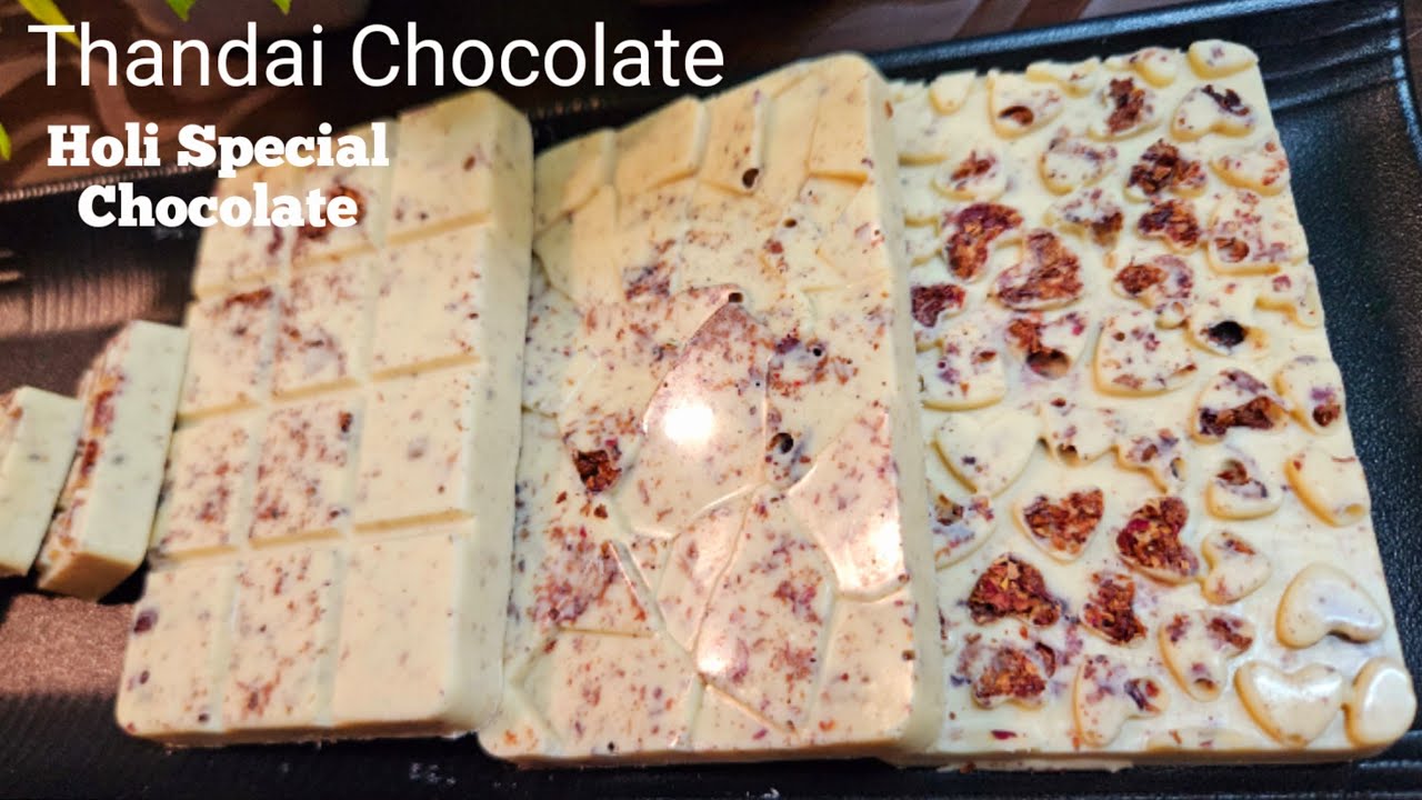 Thandai Chocolate Bark | Holi Special Recipes | Home Made Thandai ...