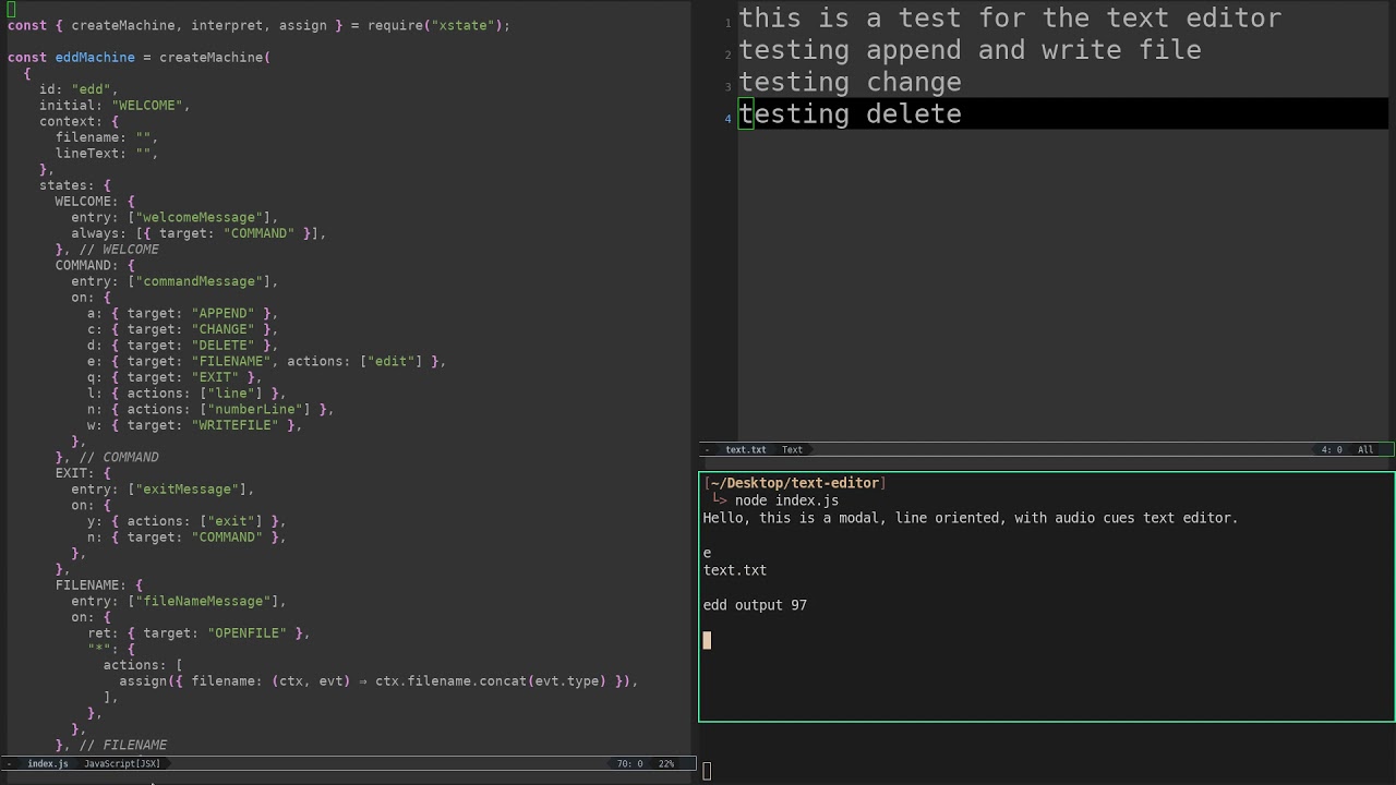 Day 26: Writing a 'modal, line oriented, with audio cues text editor ...