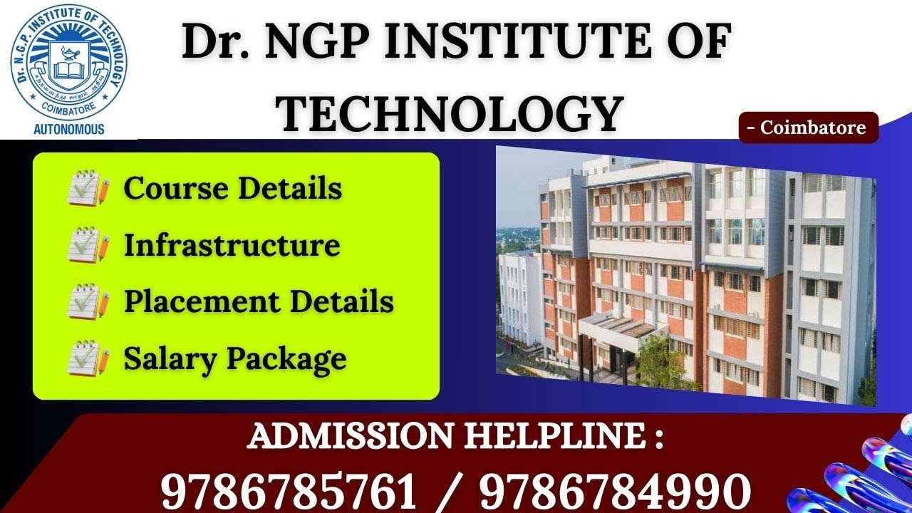 Dr. N.G.P COLLEGE OF ENGINEERING INSTITUTIONS AT COIMBATORE COURSES ...