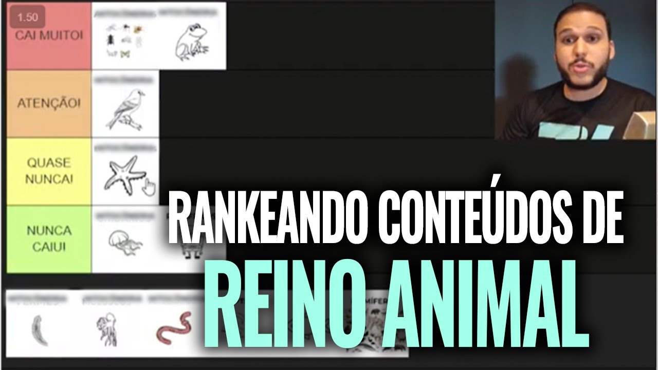 Rankeando conteúdos de REINO ANIMAL para o ENEM - YouTube