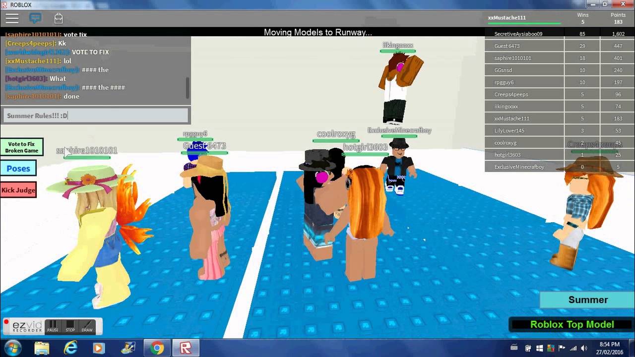 playing Roblox Top Model - YouTube