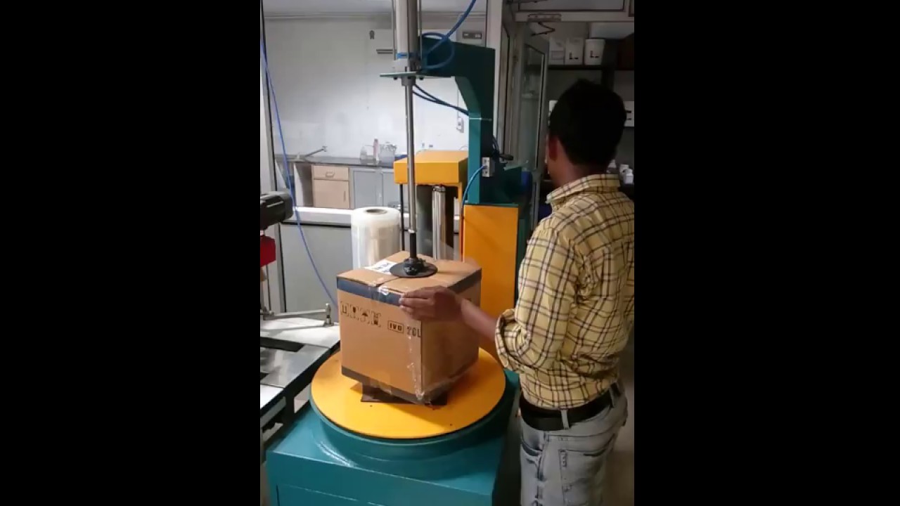 Small Box Stretch Wrapping Machine - YouTube