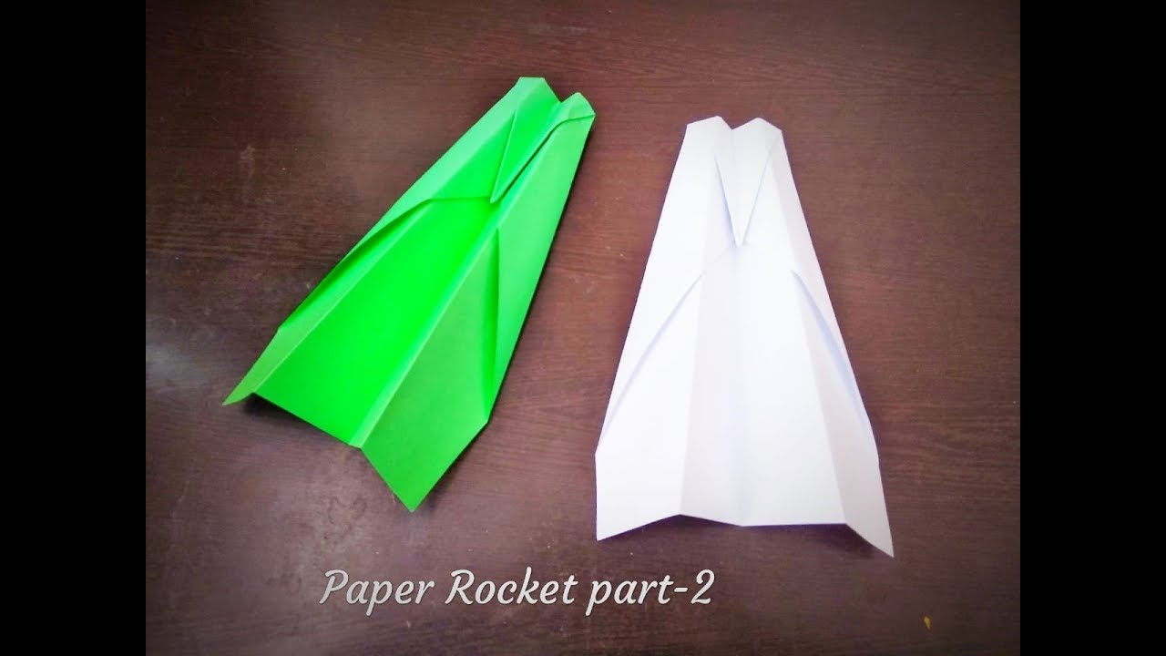 How to make a Paper Rocket that Flies Far| Origami Simple Paper Rocket ...