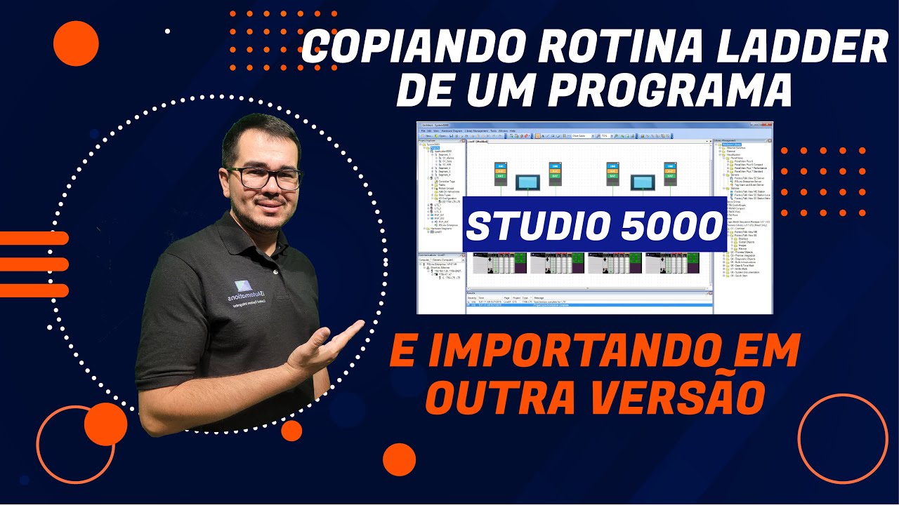 Copiando Rotina LADDER de um Programa e Importando em uma OUTRA VERSAO ...