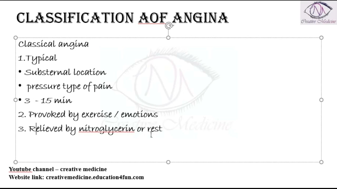 Lec 2 Classification of Angina Pectoris || Cardiology - YouTube