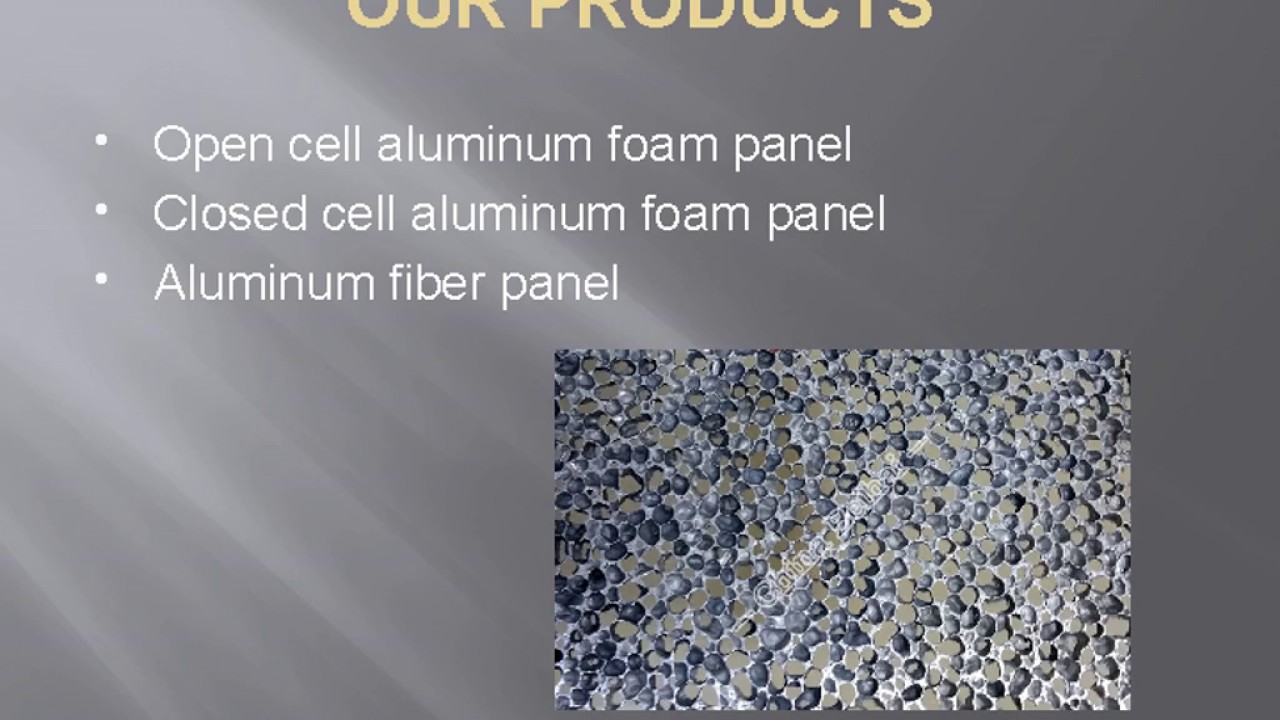 Aluminum Foam Panel - YouTube