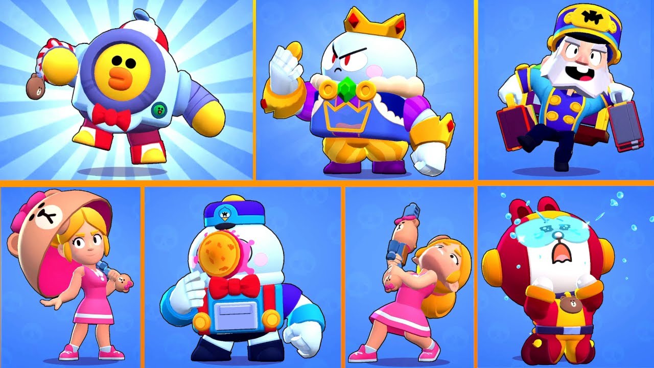 Todas as Poses de Vitória e Derrota das Novas Skins + Novo Brawler Lou ...