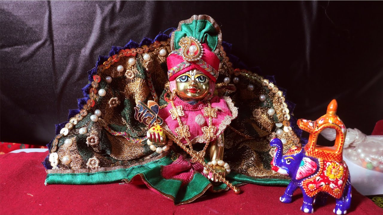 Making a Beautiful Laddu Gopal Dress | Handmade Krishna Vastra #1 - YouTube