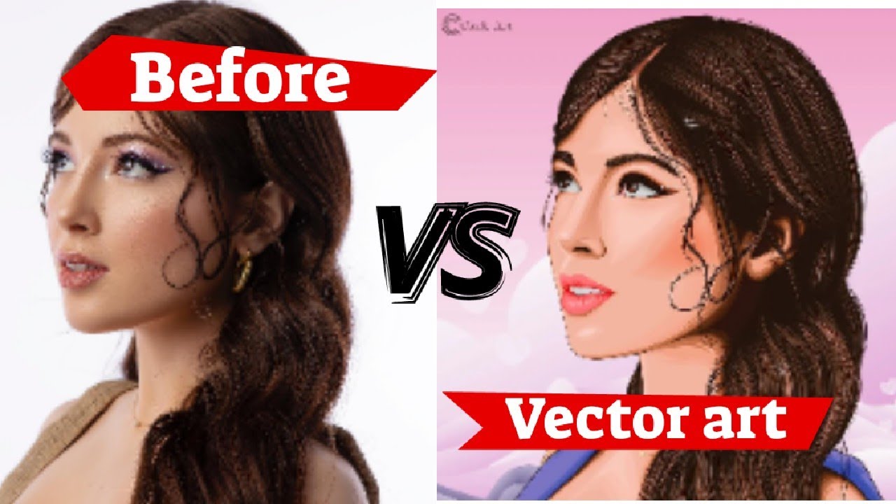 How to make vector portrait in illustrator | Vector Art - YouTube