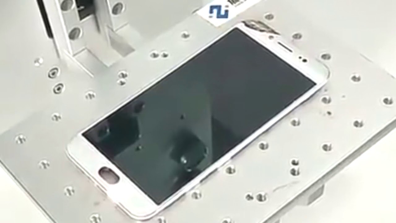 laser machine cutting and remove back cover of smart phone - YouTube