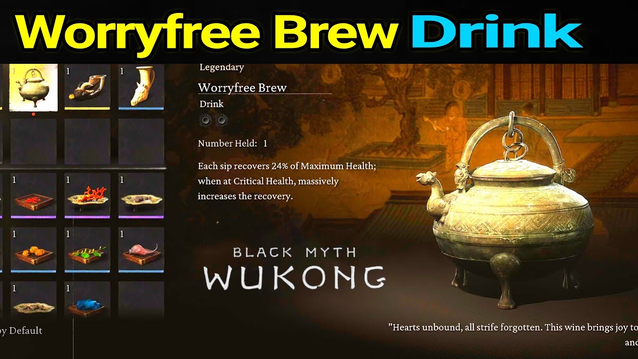 Black Myth Wukong - Worryfree Brew Drink Location - YouTube
