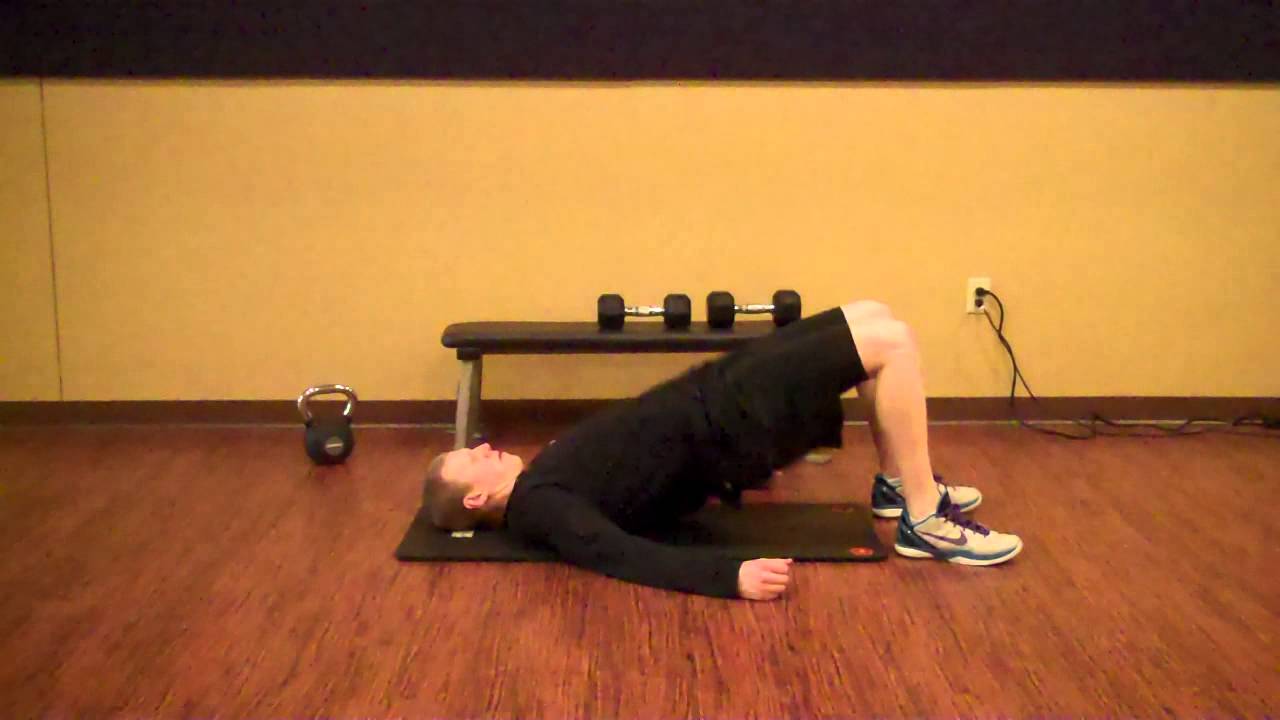 Supine Hip Bridge - YouTube