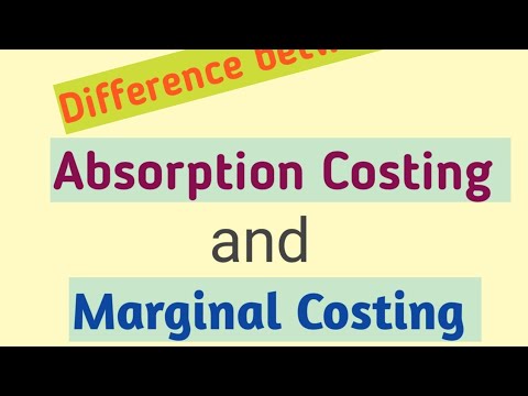 Difference between Absorption Costing and Marginal Costing - B.COM, M ...