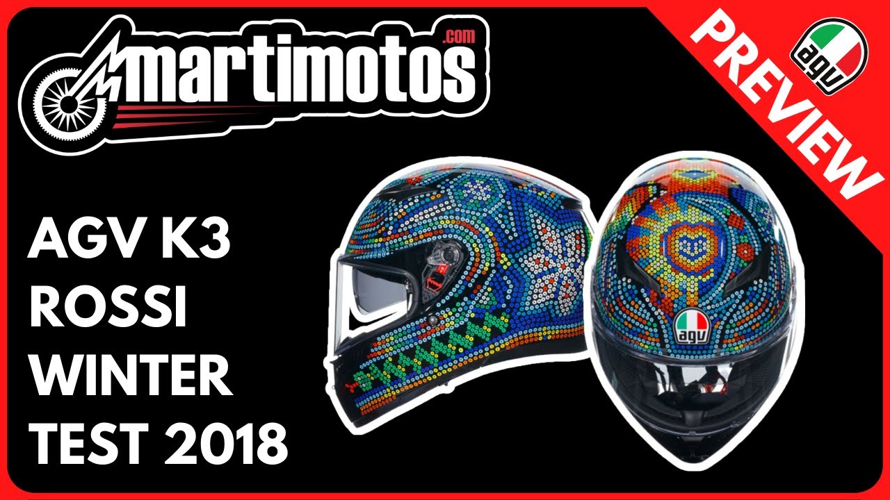 Preview // AGV K3 Rossi Winter Test 2018 - YouTube