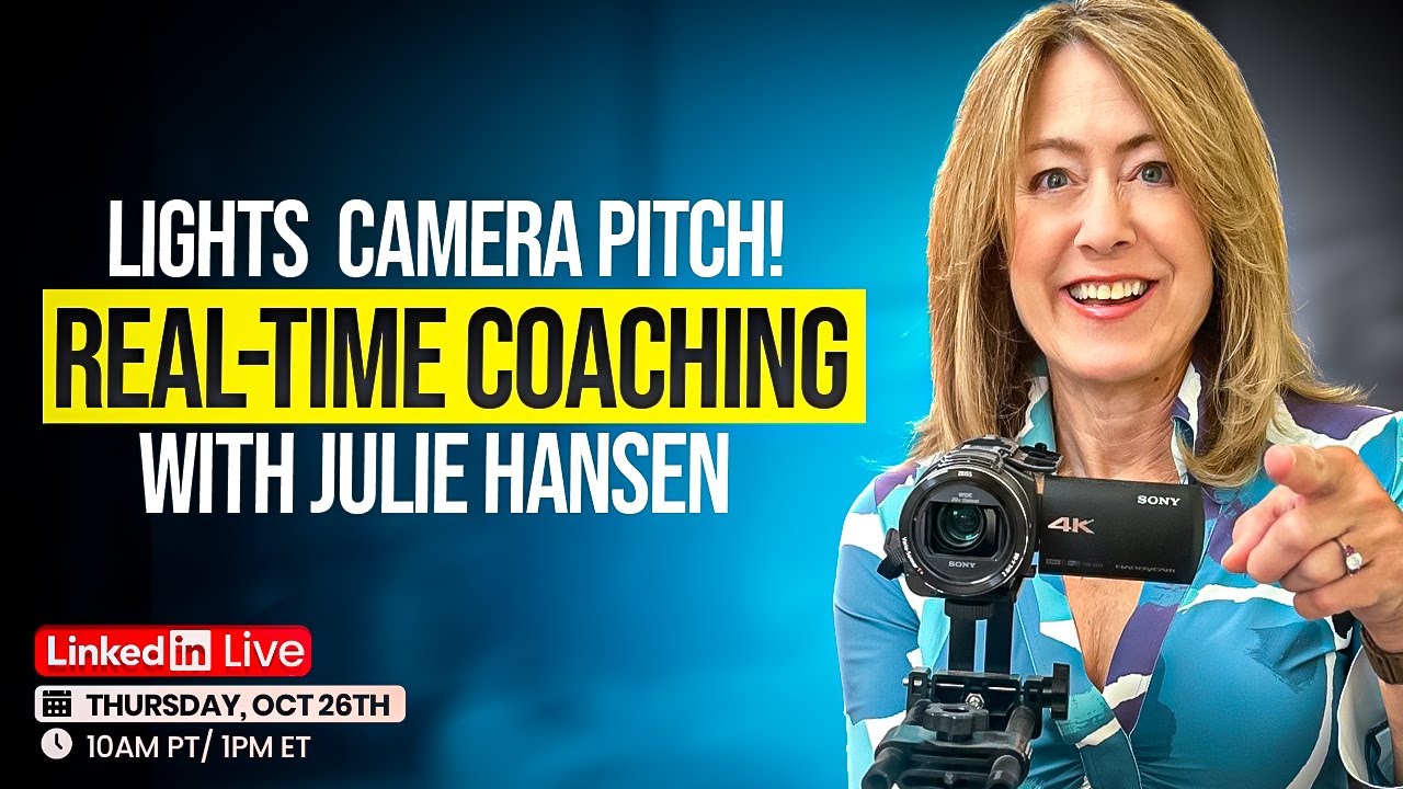 Lights, Camera, Pitch! Real-time Coaching with Julie Hansen - YouTube