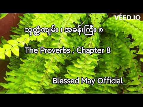 သုတ္တံကျမ်း ၊ အခန်းကြီး ၈ ( The Proverbs, Chapter 8 ) - YouTube