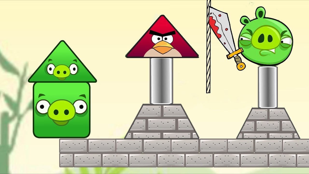 Angry Birds Pigs Out - RESCUE TRIANGLE PIGS FROM SQUARE PIGGIES FULL ...