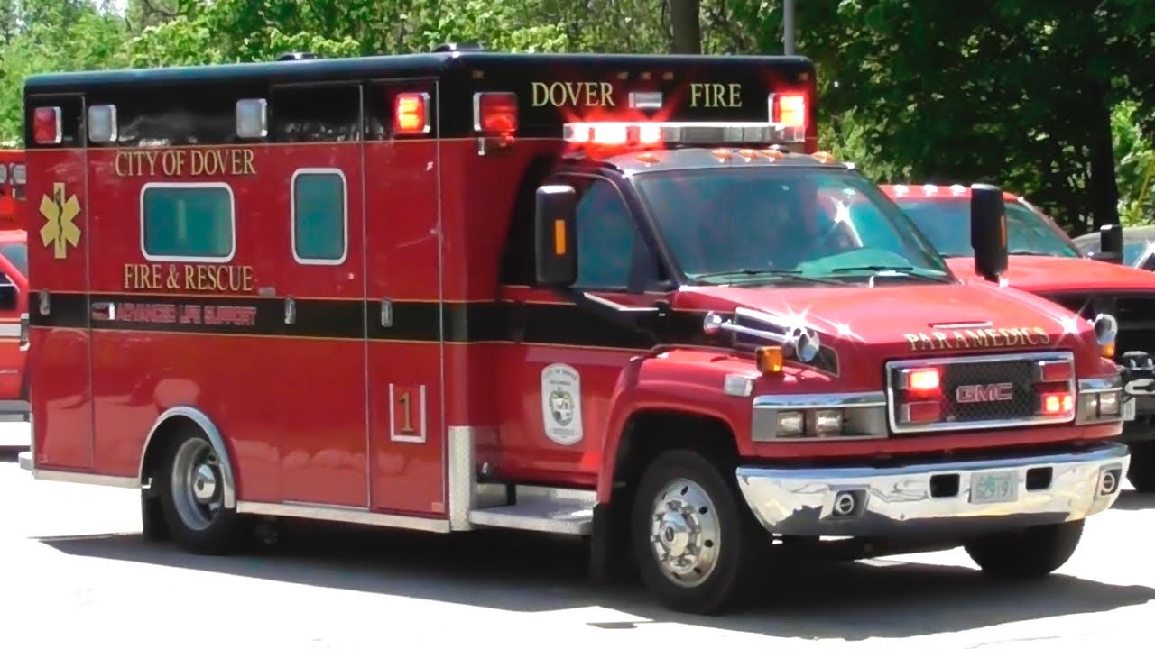 Dover, NH Fire Department "New" Spare Ambulance Responding - YouTube
