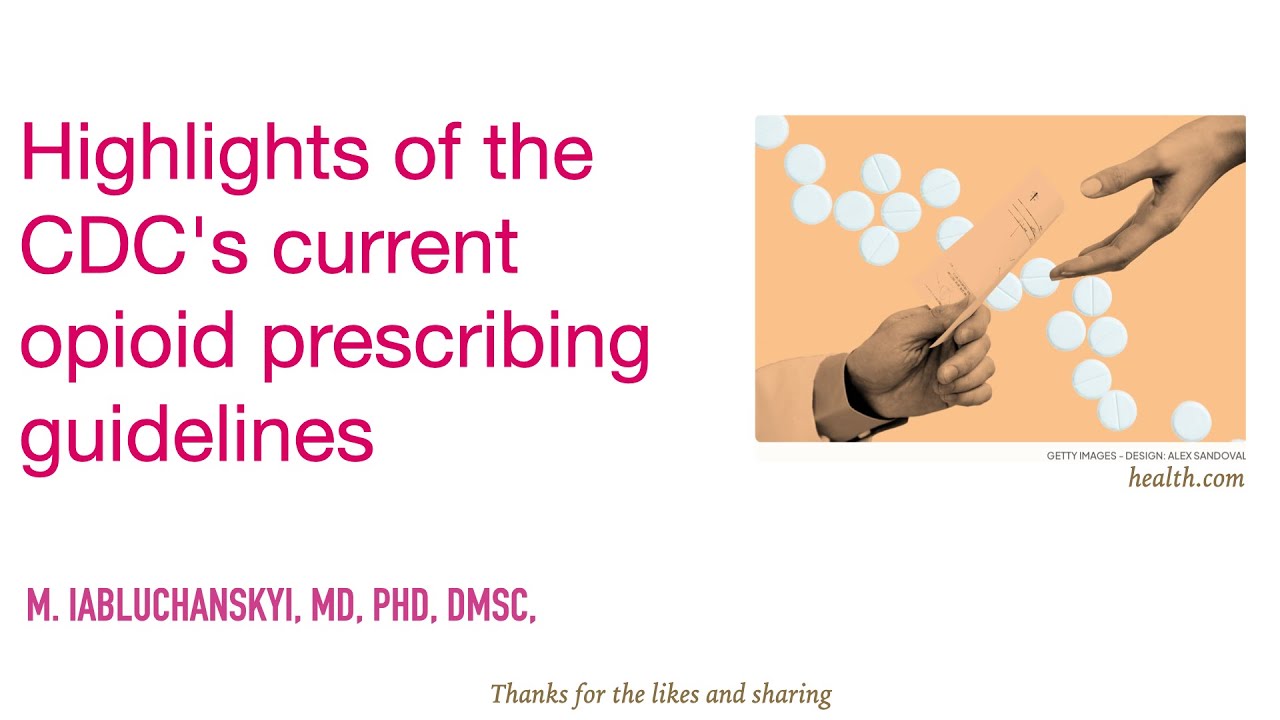 Highlights of the CDC's current opioid prescribing guidelines - YouTube