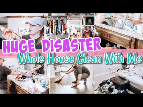 HUGE DISASTER ALL DAY CLEAN | GROVE REVIEW | WHOLE HOUSE CLEANING MOTIVATION | SUPER MESSY HOUSE