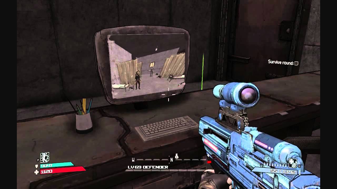 Borderlands security camera - YouTube