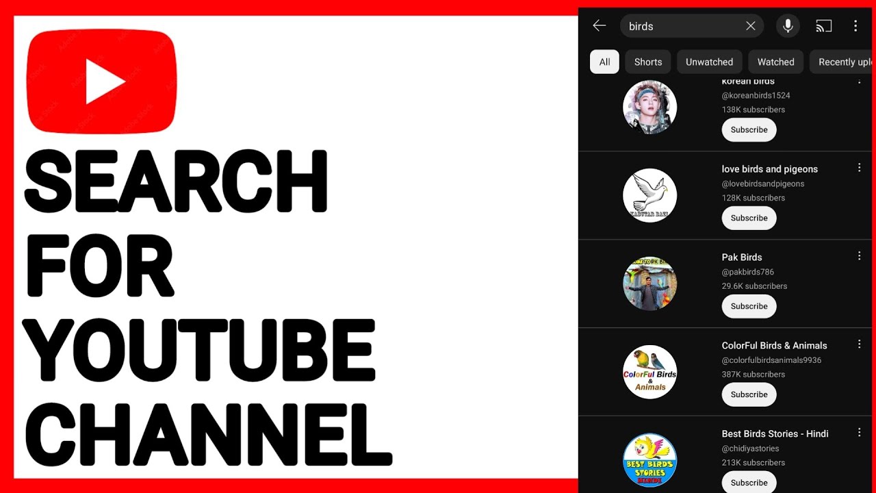 How To Search for YouTube Channel - YouTube