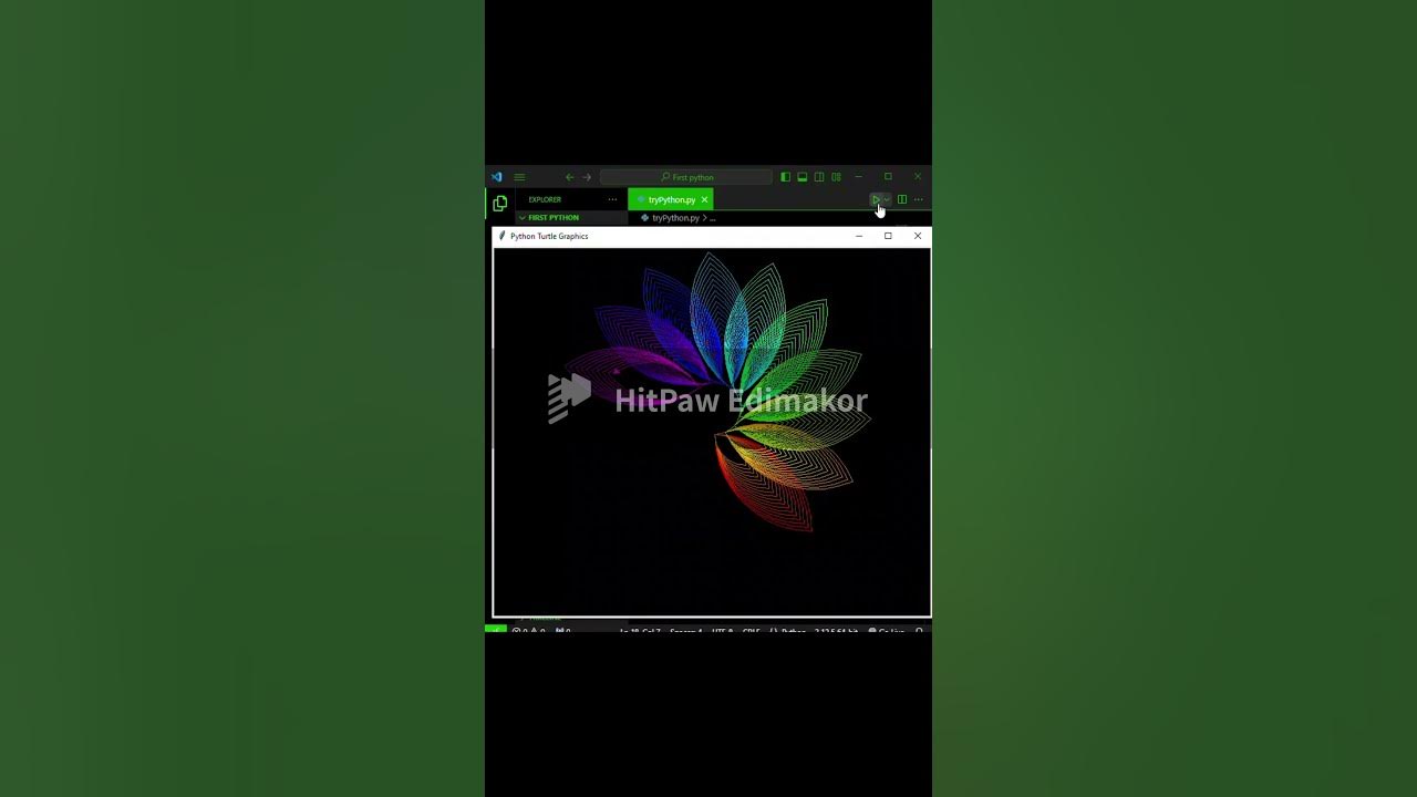 Graphic designs using python turtle. It is very easy #easy #python #codingwithsatyam #shorts # ...