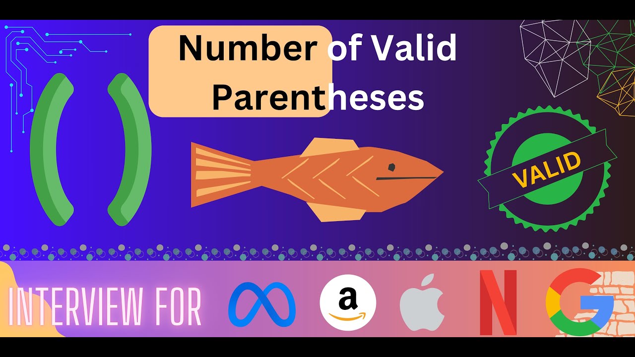 Number of Valid Parentheses. PoTD simply solved and explained - YouTube