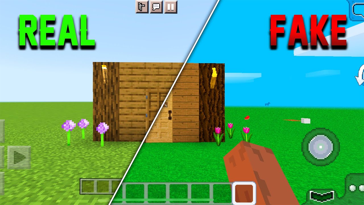 Comparing Fake Minecraft To Real Minecraft (MobileEditon) - YouTube