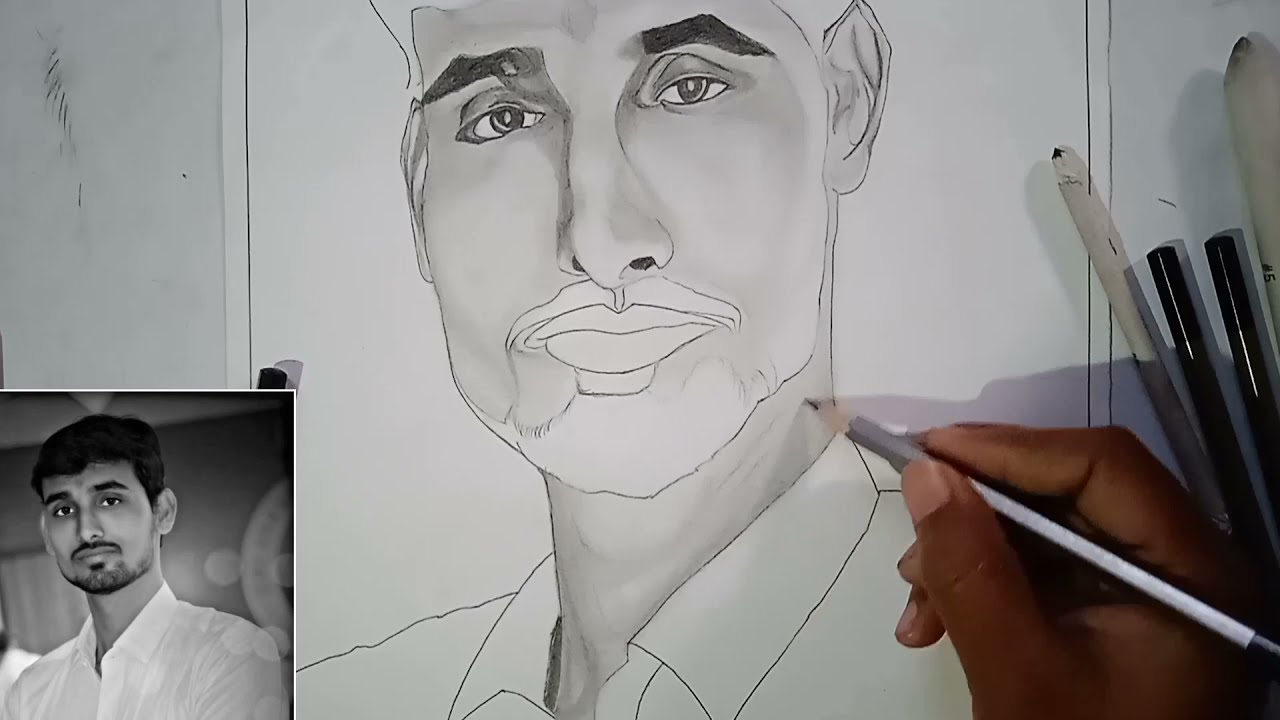 3D face drawing//3D face sketch//drawing video//art video - YouTube