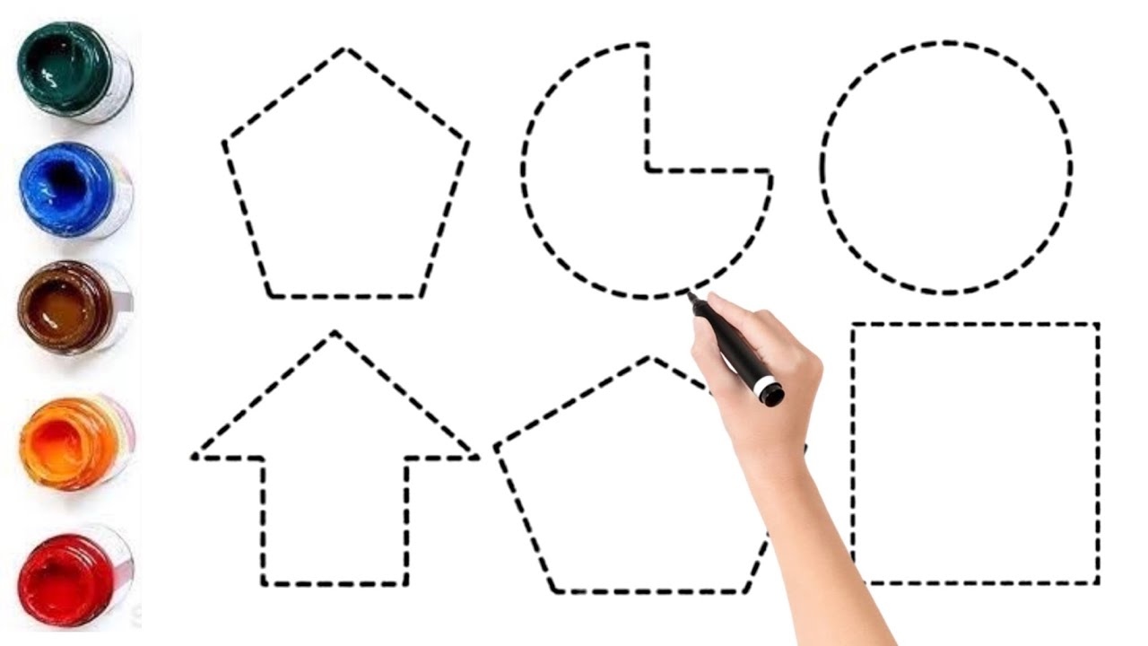 Let's Learn to Draw and Paint 2D Shapes For Kids / Learn 2d shapes ...