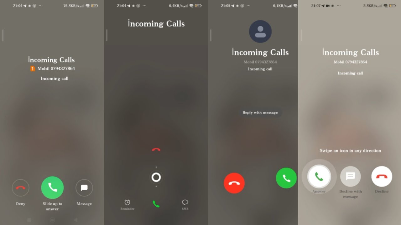 Each Background İncoming Call Part 2 - YouTube