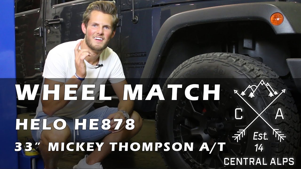 Wheel Match - Helo 878 & 33" A/T Tires - YouTube