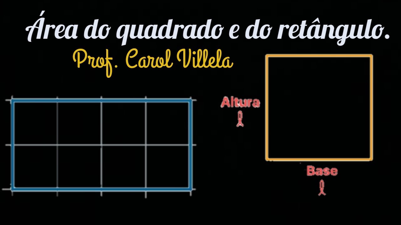 Área do quadrado e do retângulo! - YouTube