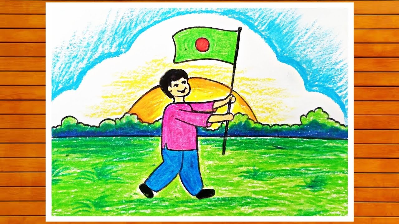 Victory Day Drawing|How To Draw Victory Day Of Bangladesh|Easy Scenery ...
