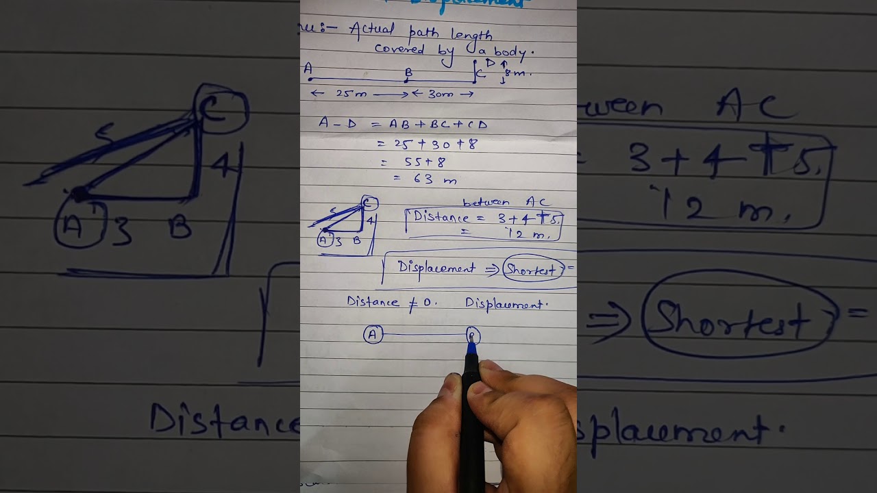 Physics (lecture 02) Class-09 ( concept of distance and displacement ...
